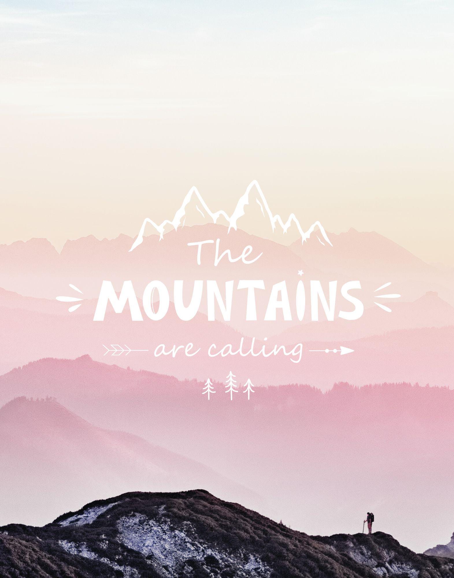Mountains Printable, Mountains Print, Home Decor, Wall Art, Digital ...