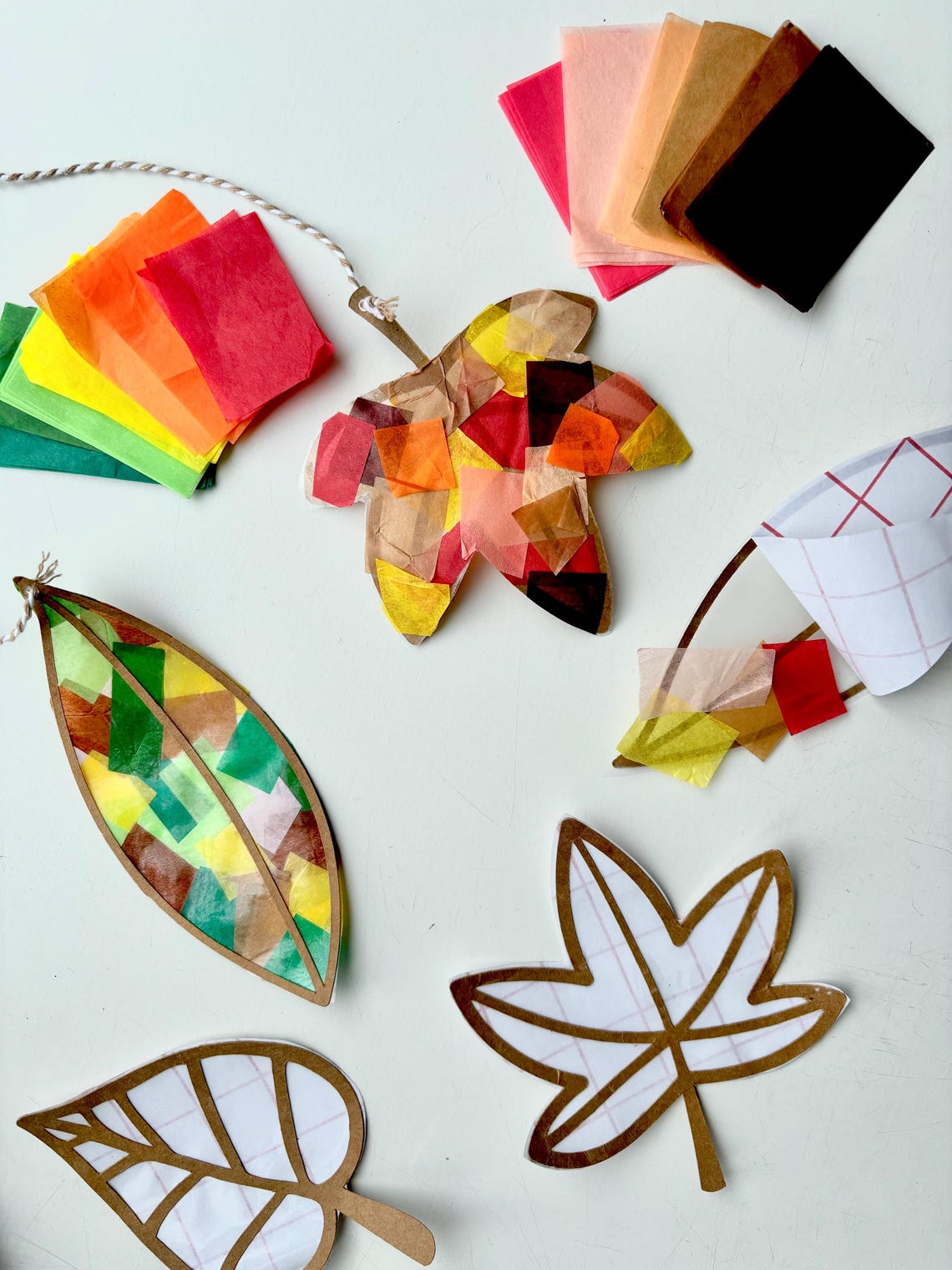 Autumn Leaf Garland | Craft Kits for Kids | Make Your Own Suncatcher ...
