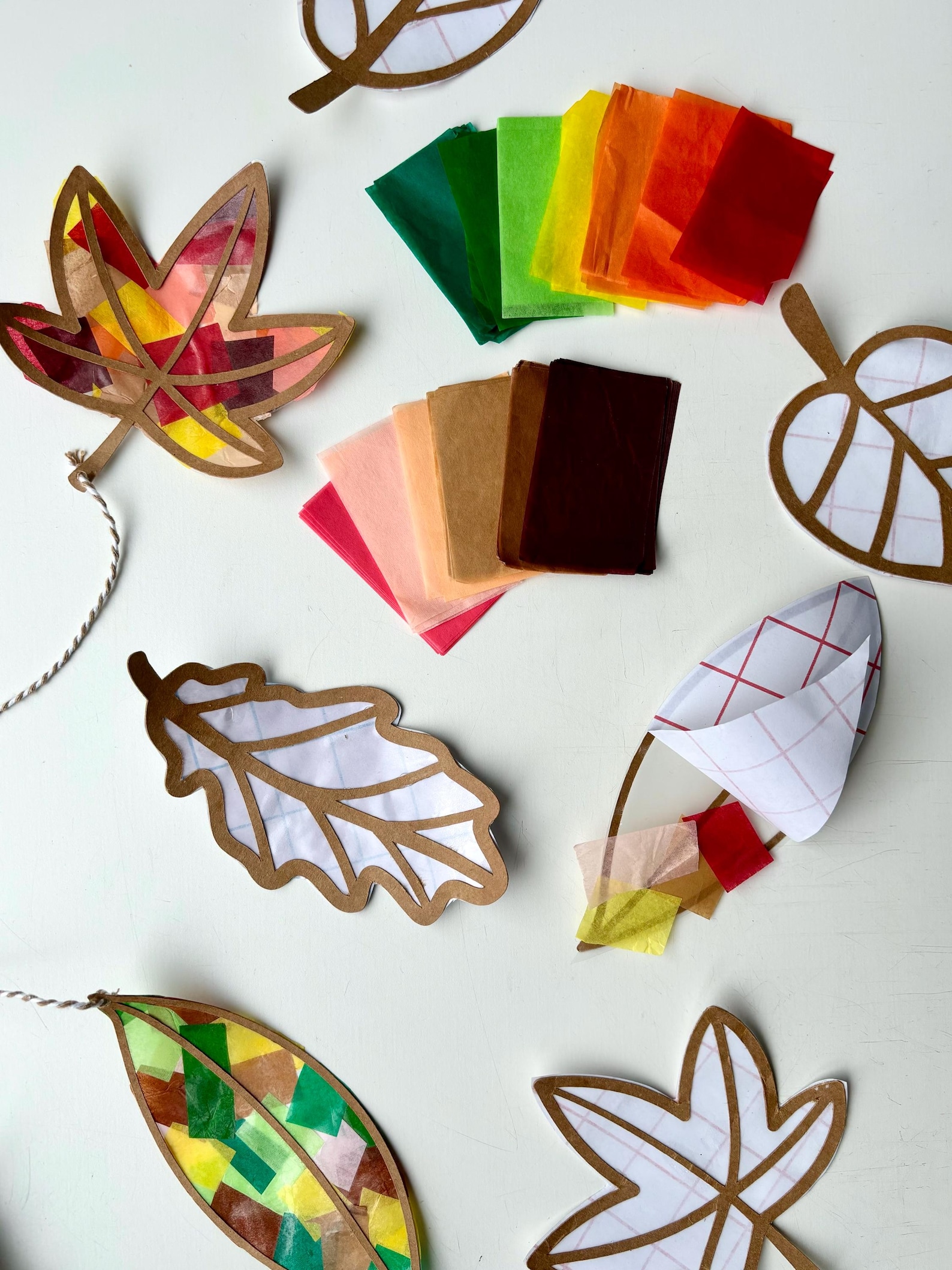 Autumn Leaf Garland | Craft Kits for Kids | Make Your Own Suncatcher ...