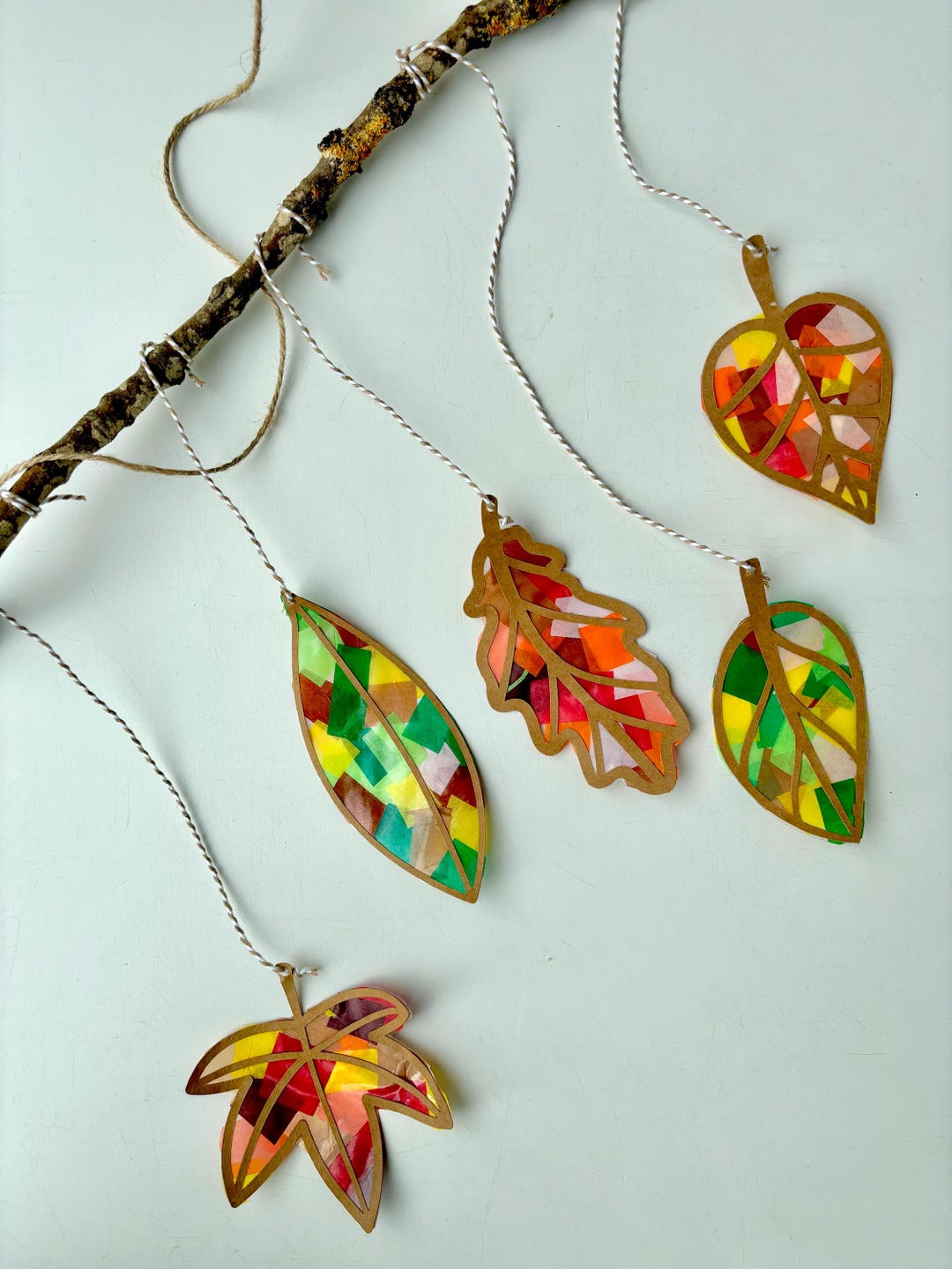 Autumn Leaf Garland | Craft Kits for Kids | Make Your Own Suncatcher ...