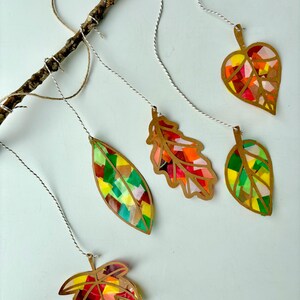 Autumn Leaf Garland | Craft Kits for Kids | Make Your Own Suncatcher ...