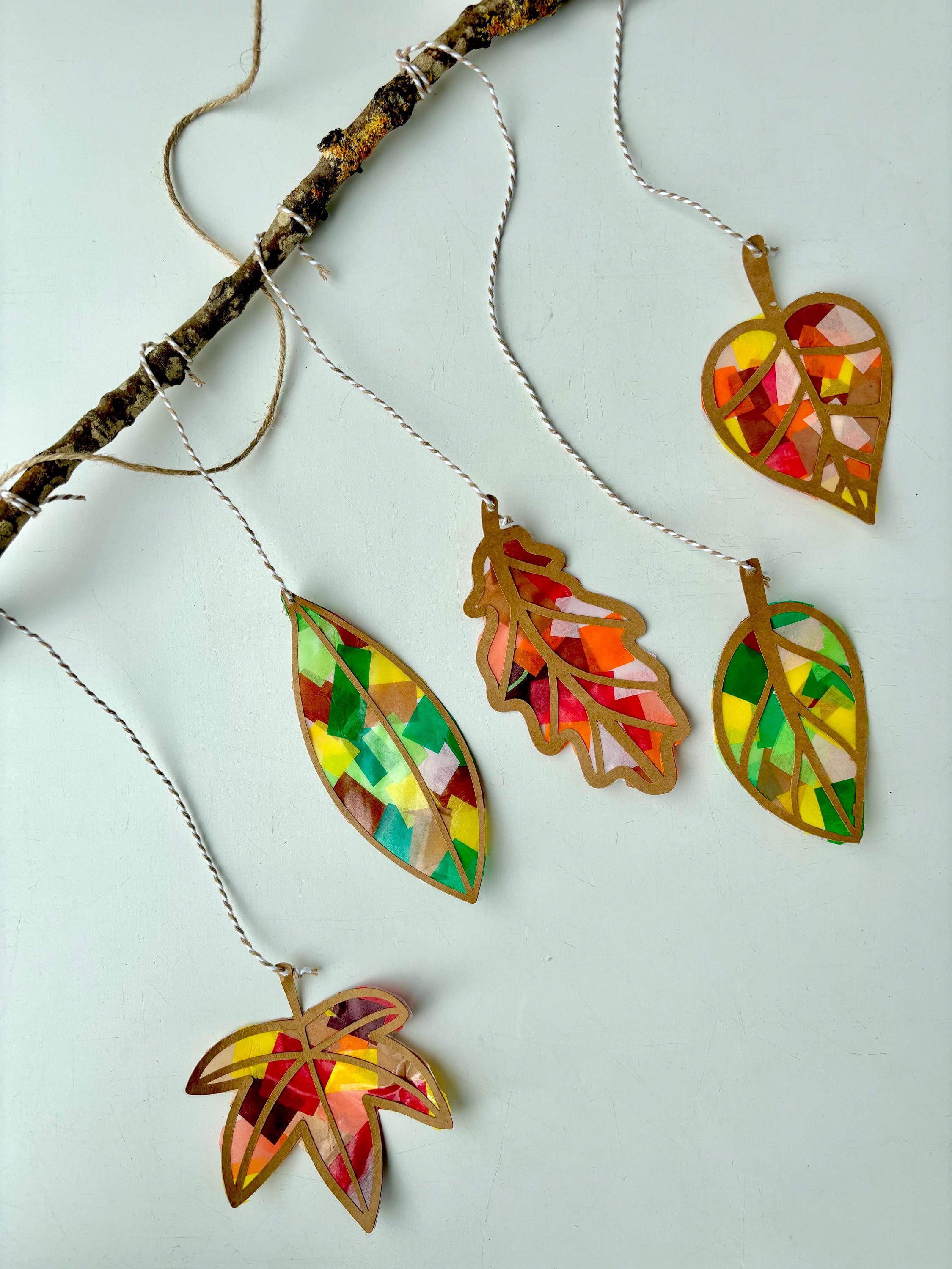 Autumn Leaf Garland | Craft Kits for Kids | Make Your Own Suncatcher ...
