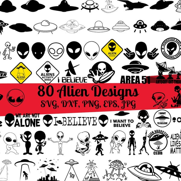 Alien Svg - Etsy