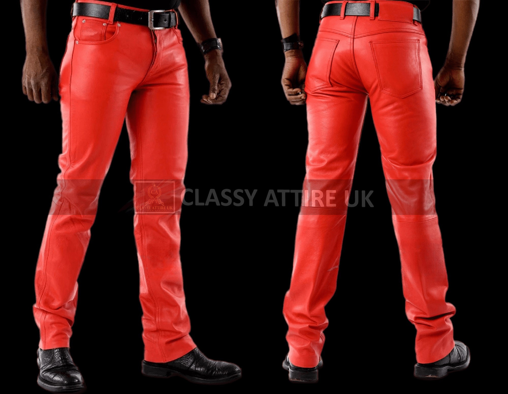 Genuine Sheep Skin Leather Pants Leather Jeans Red Pants Gift - Etsy UK