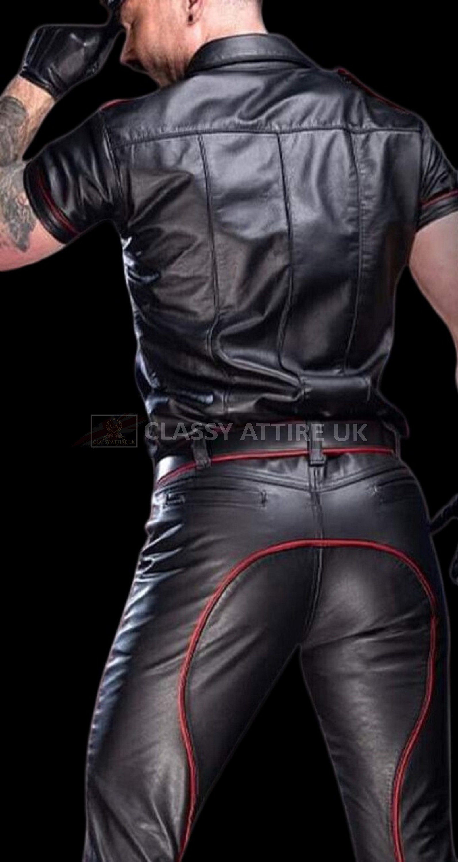 Hand Crafted Police Leather Uniform Men's Genuine Sheep - Etsy