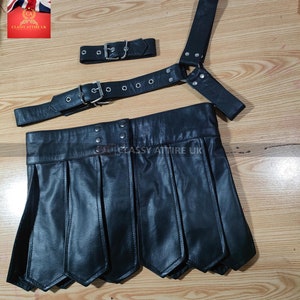 Handmade Leather Gladiator Kilt With Chest Harness: Cosplay Costume - Etsy