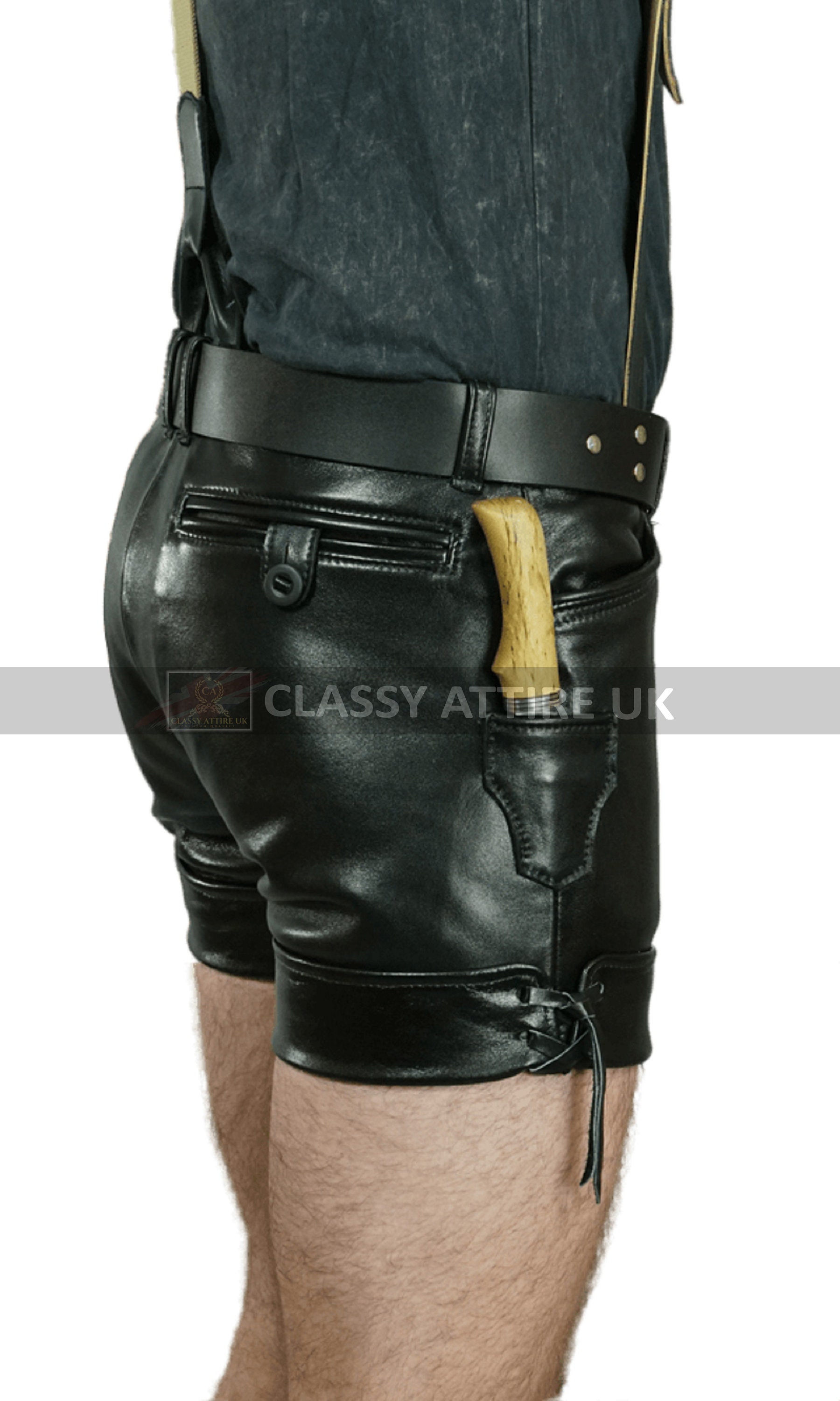Men's Leather Bondage Shorts Mens Real Sheep Leather Chastity SHORTS ...