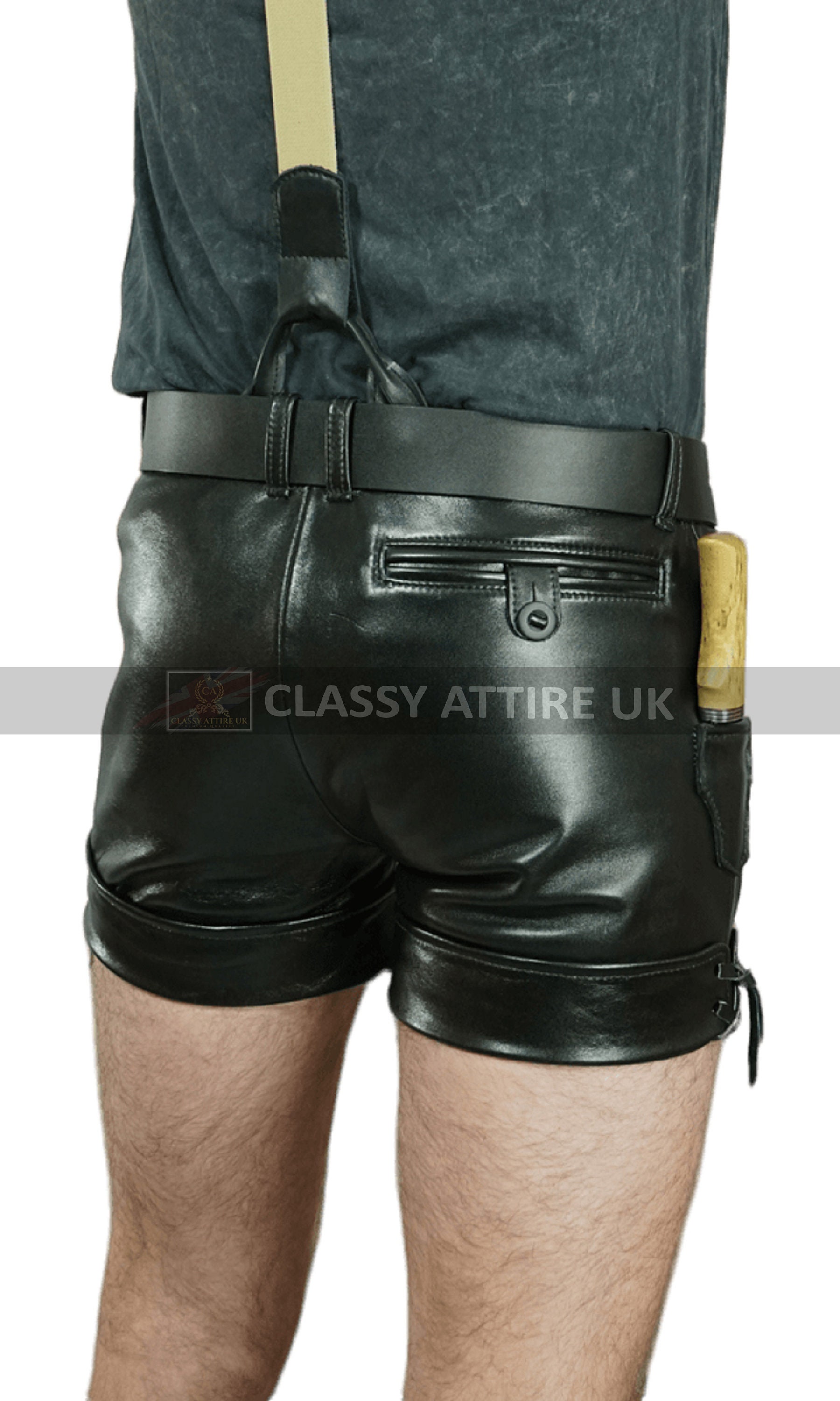 Men's Leather Bondage Shorts Mens Real Sheep Leather Chastity SHORTS ...