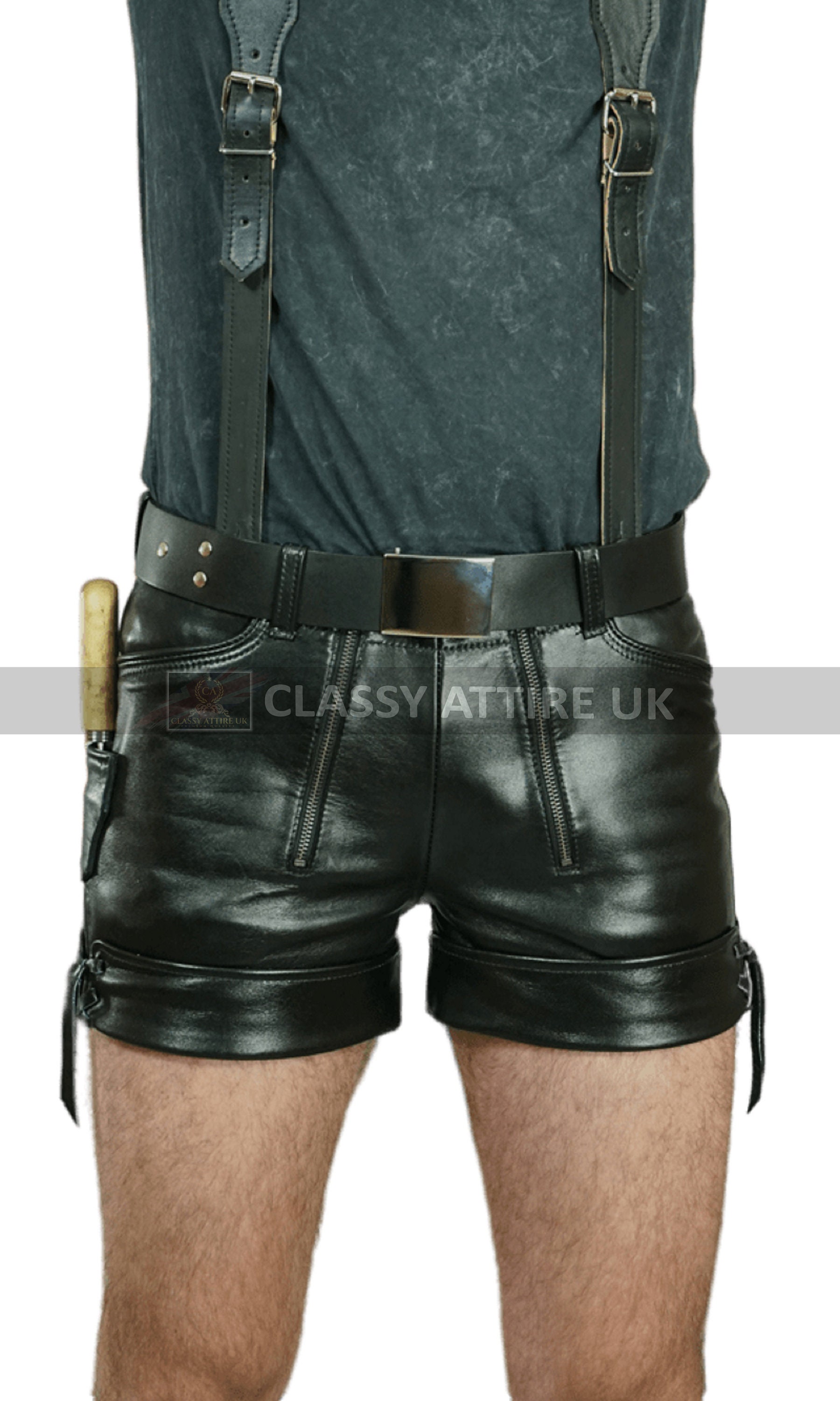 Men's Leather Bondage Shorts Mens Real Sheep Leather Chastity SHORTS ...