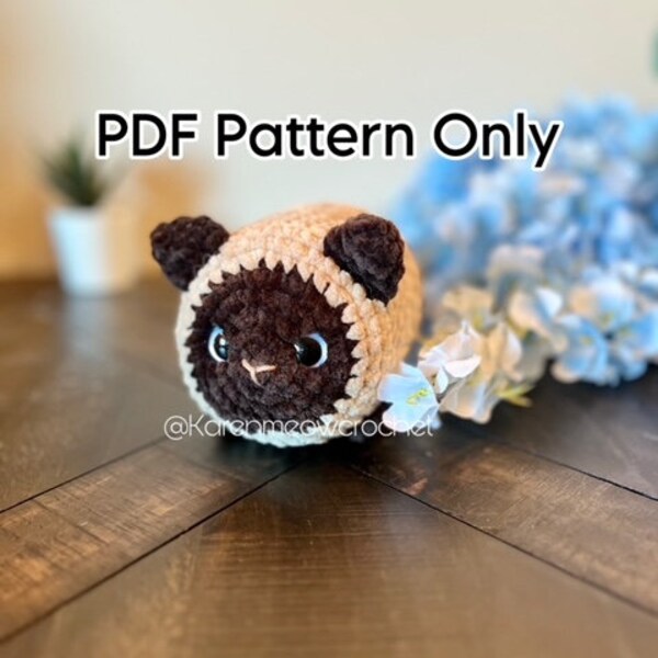 Siamese Loaf Cat Crochet Pattern - Etsy