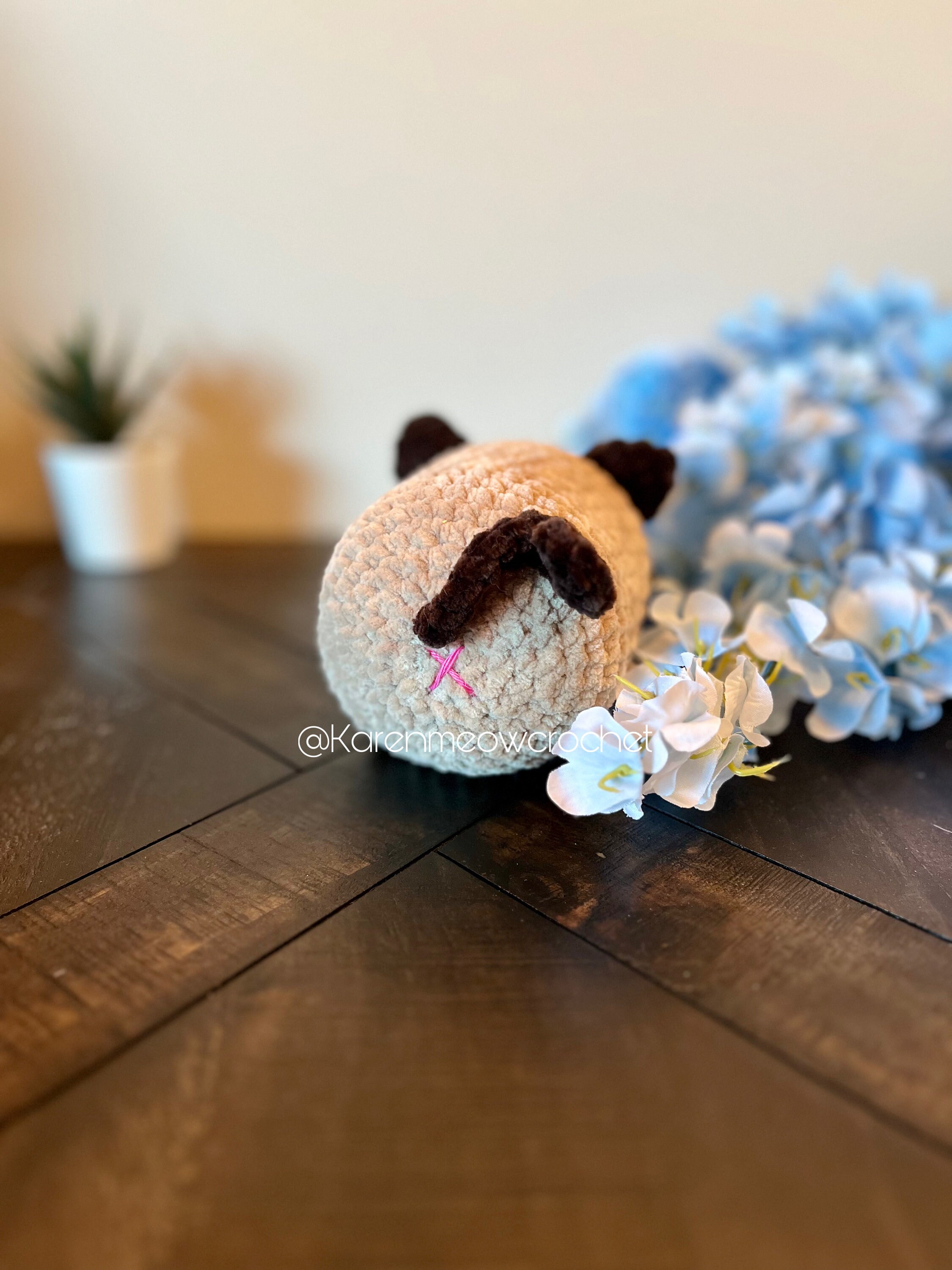 Loaf Cat Crochet Pattern, Siamese Cat Crochet Pattern, Cat Plushie ...