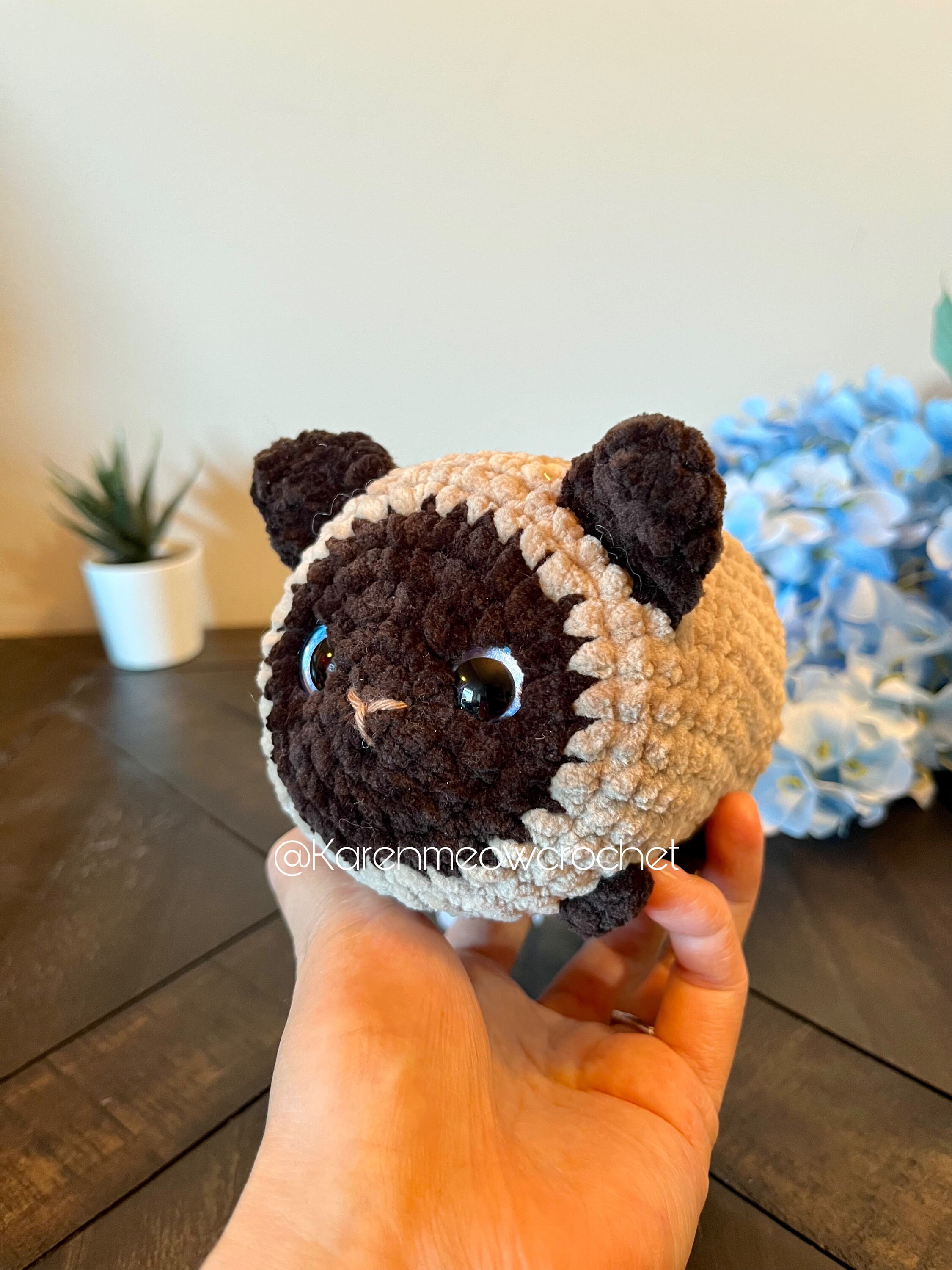 Loaf Cat Crochet Pattern, Siamese Cat Crochet Pattern, Cat Plushie ...