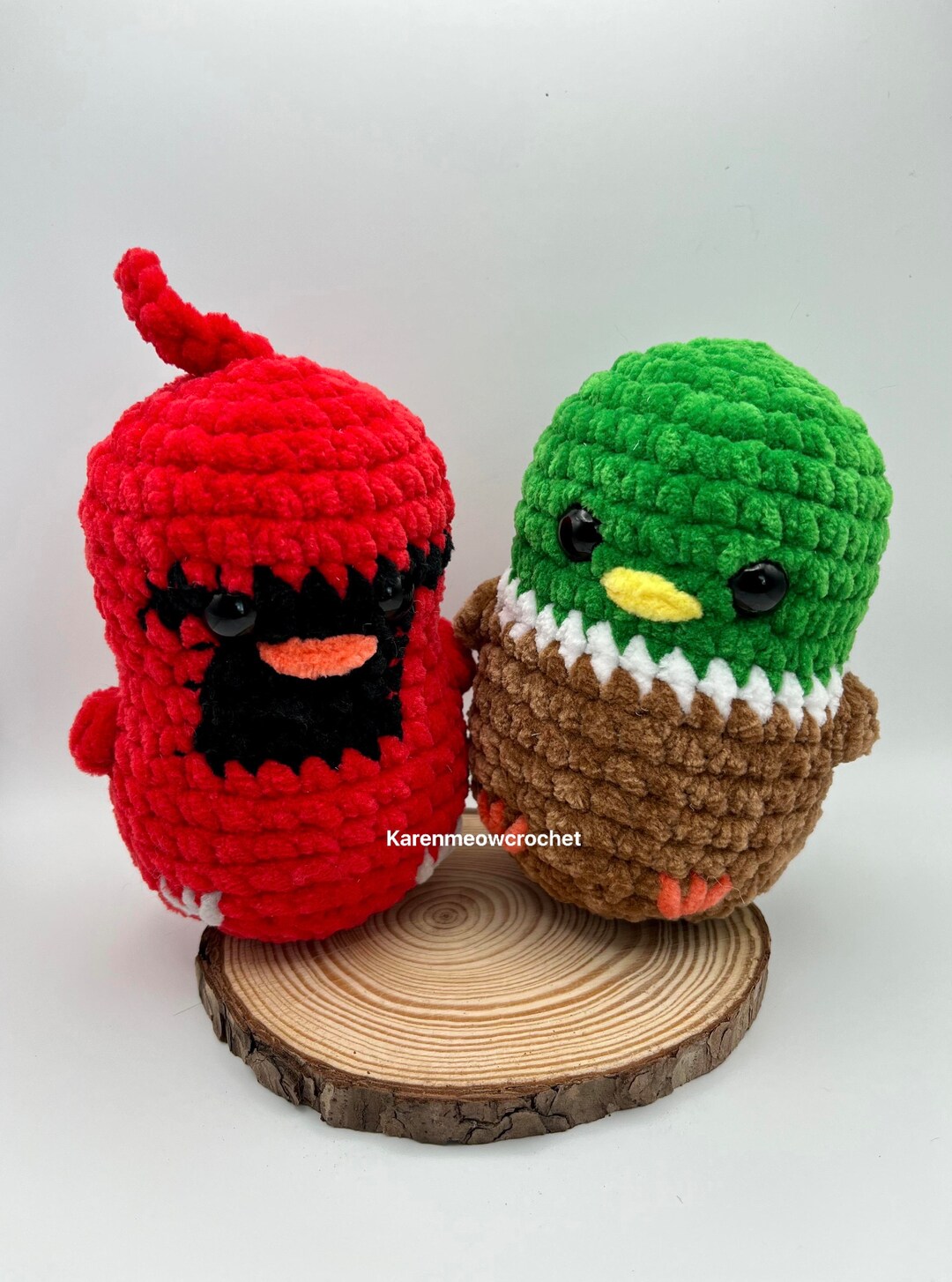 Crochet Mallard Duck, Crochet Cardinal Bird, Mallard Amigurumi ...