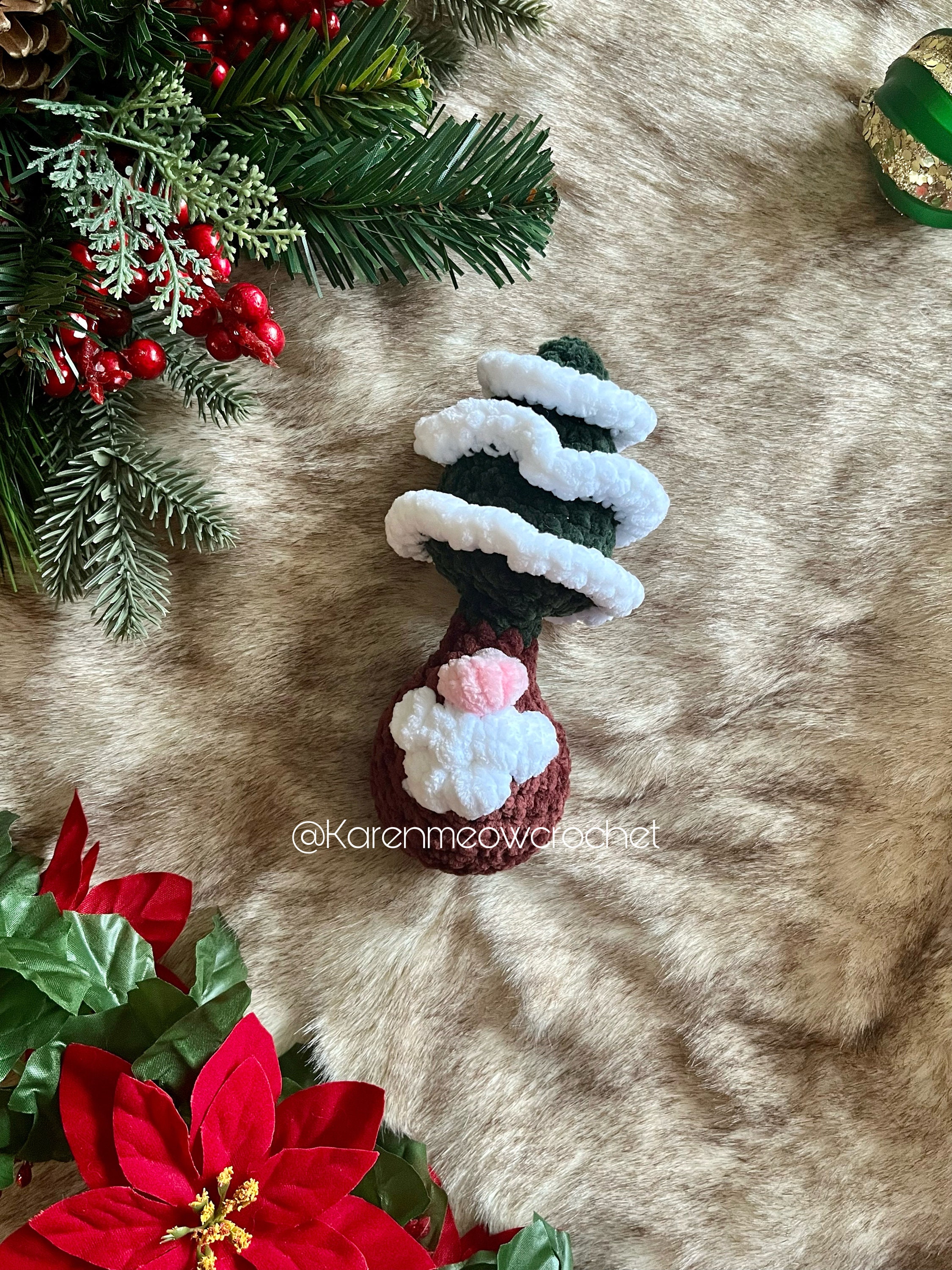 Winter Tree Gnome Crochet Pop Pattern, Fidget Pops, Crochet Gnome ...