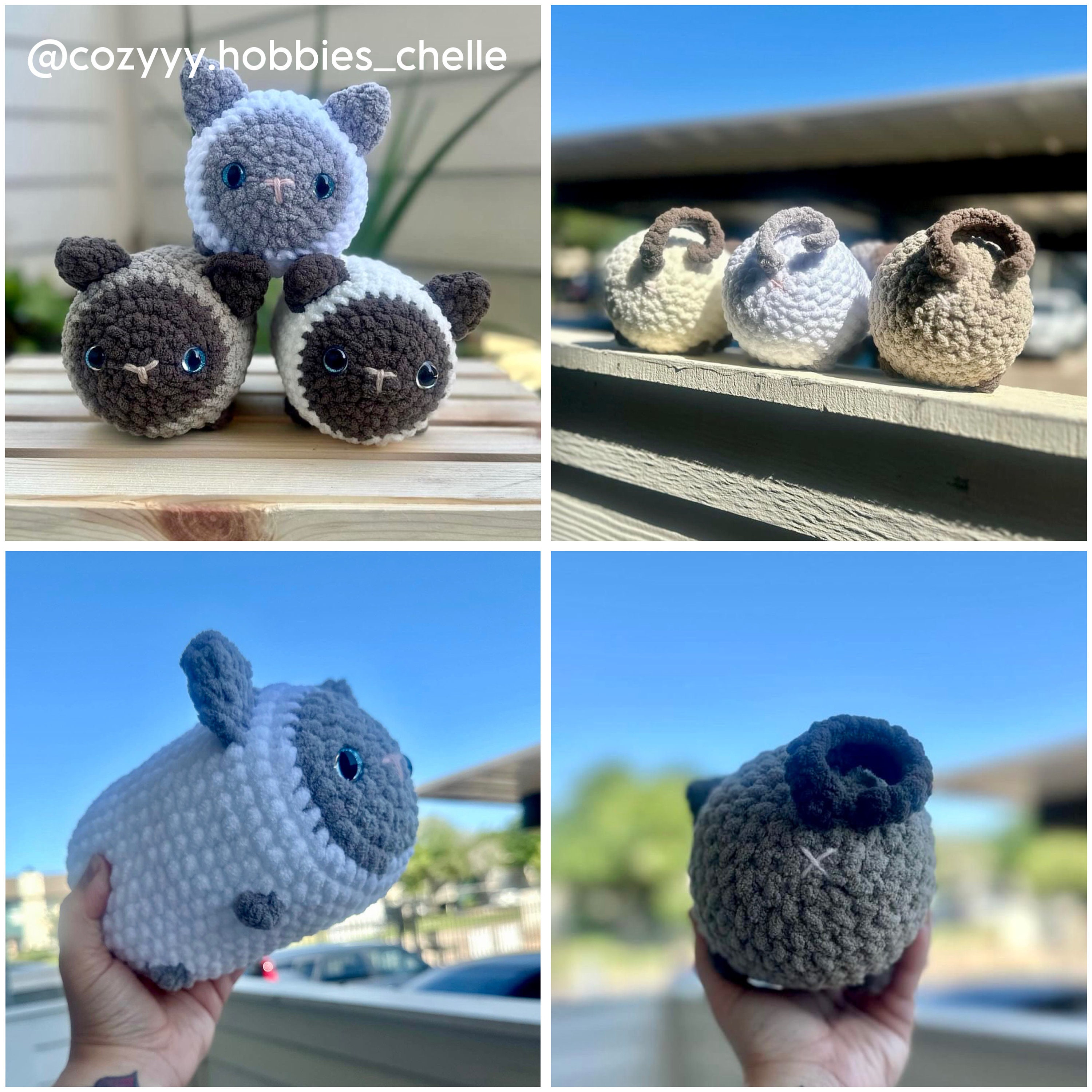 Loaf Cat Crochet Pattern, Siamese Cat Crochet Pattern, Cat Plushie ...