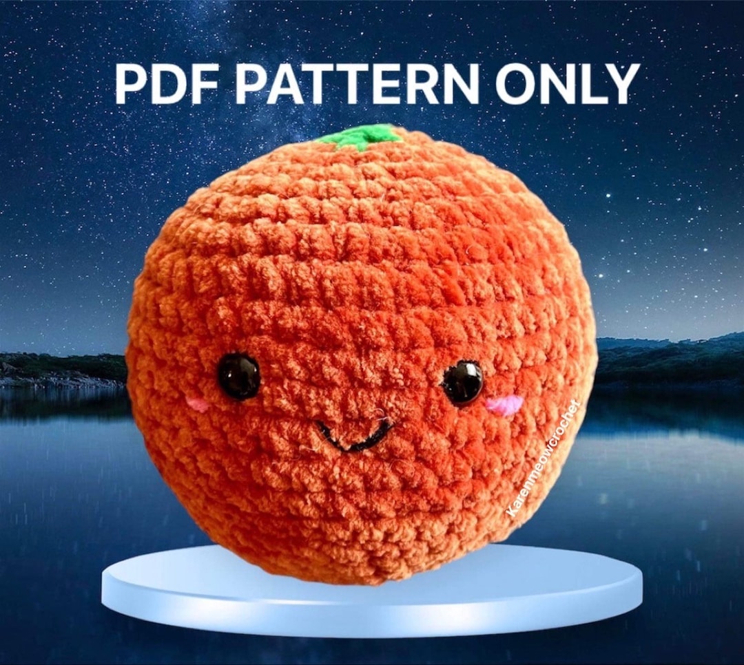 No Sew Orange Crochet Pattern, Orange Amigurumi Pattern, Orange Crochet ...