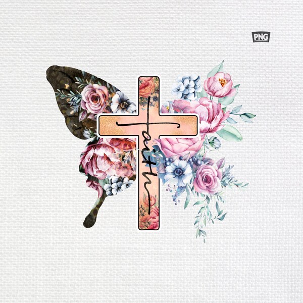 Butterfly Cross Svg - Etsy