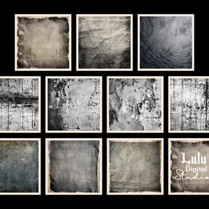 20 Grunge Light Gray Digital Papers | Distressed Junk Journal Pages ...