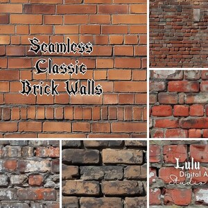 SEAMLESS Pattern Printable Wallpapers - 10 Grunge Classic Brick Walls ...