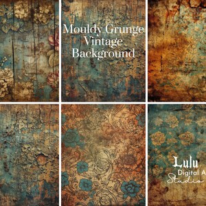 20 Mouldy Grunge Vintage Background | Distressed Junk Journal Pages ...