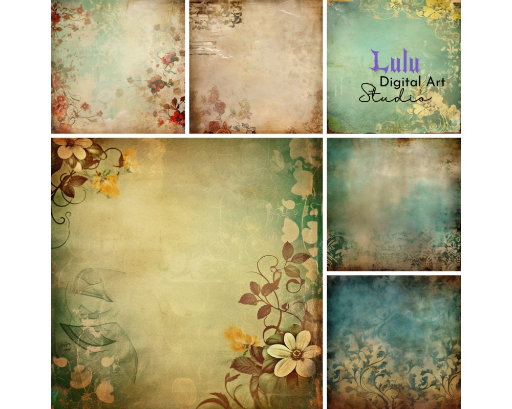 29 Grunge Digital Papers 300dpi PNG Distressed Paper Textures ...