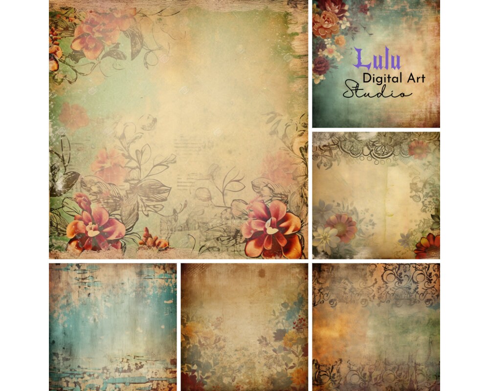 29 Grunge Digital Papers 300dpi PNG Distressed Paper Textures ...