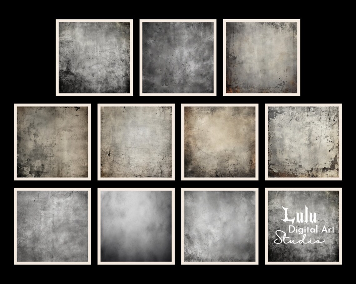 20 Grunge Light Gray Digital Papers Distressed Junk Journal Pages ...