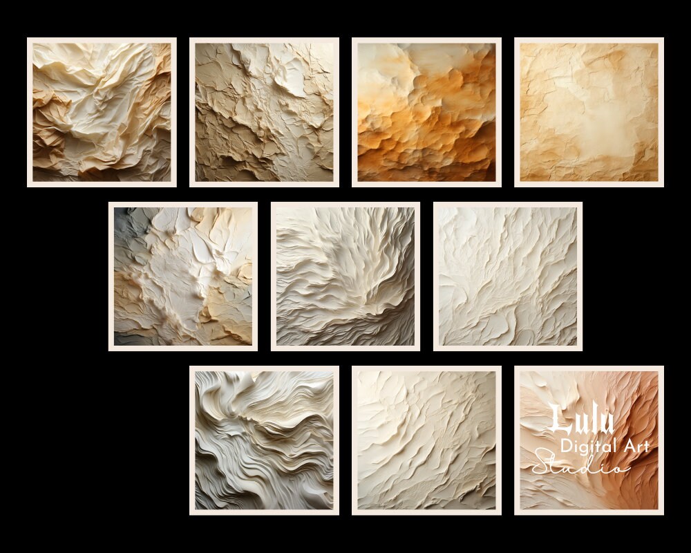Scrapbooking | 18 Abstract Textured Digital Papers | Printable 3D ...