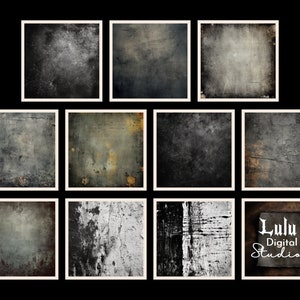 21 Grunge Dark Gray Digital Papers | Distressed Junk Journal Pages ...