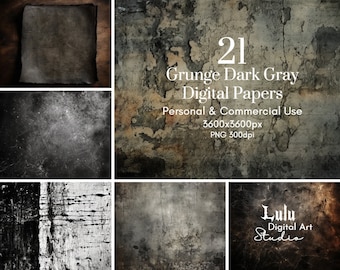 21 Grunge Vintage Blue Digital Papers Distressed Junk Journal Pages ...