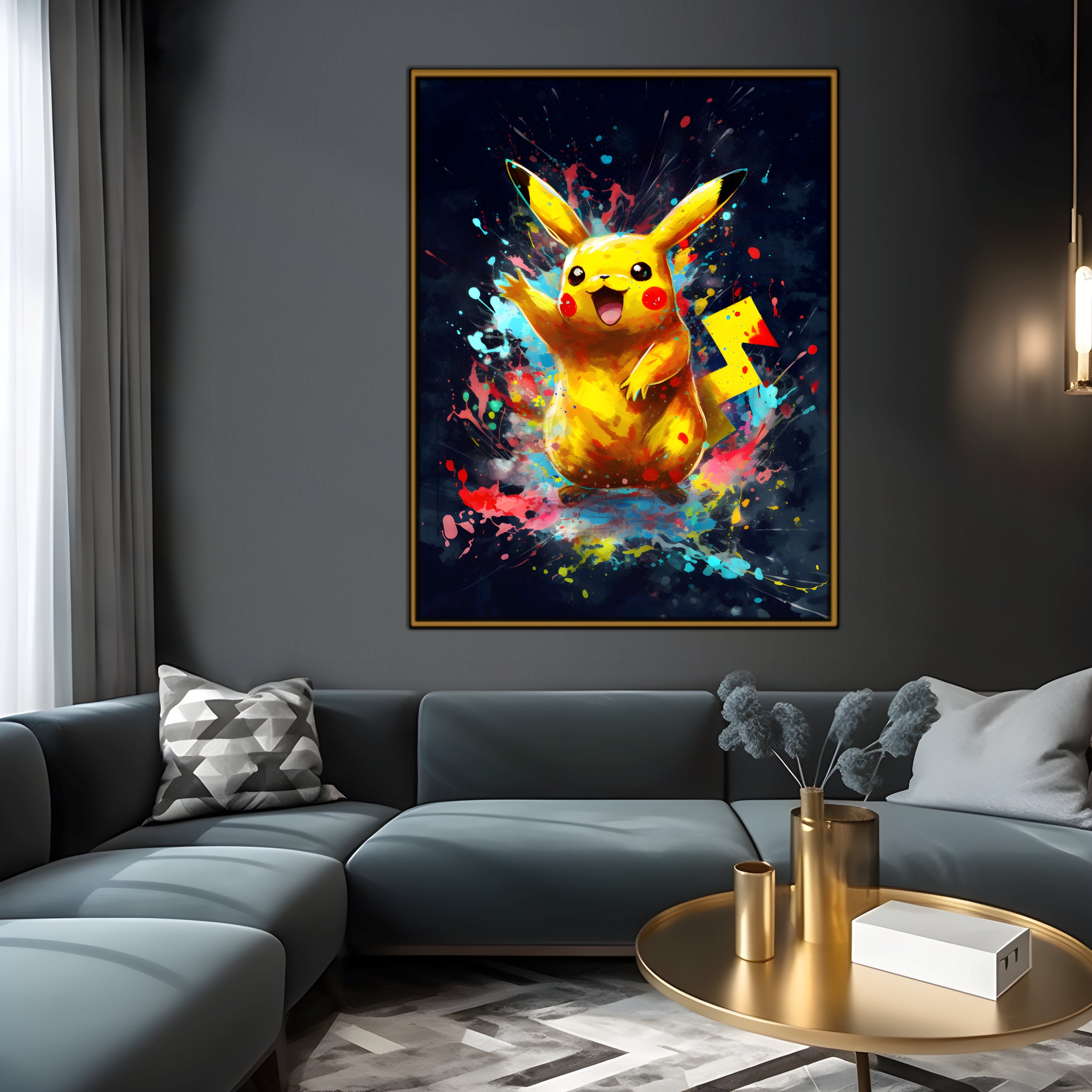 Splash Pikachu Fan Art, Transparent PNG, Colorful, Digital Download ...