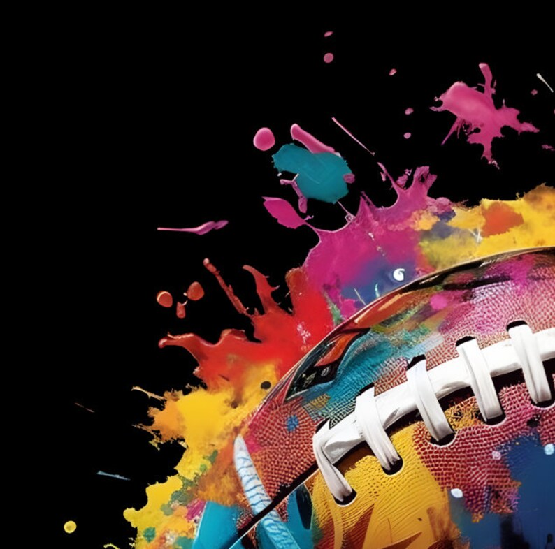 Graffiti Splash NFL Ball, Transparent PNG, Colorful NFL Ball, Artful ...