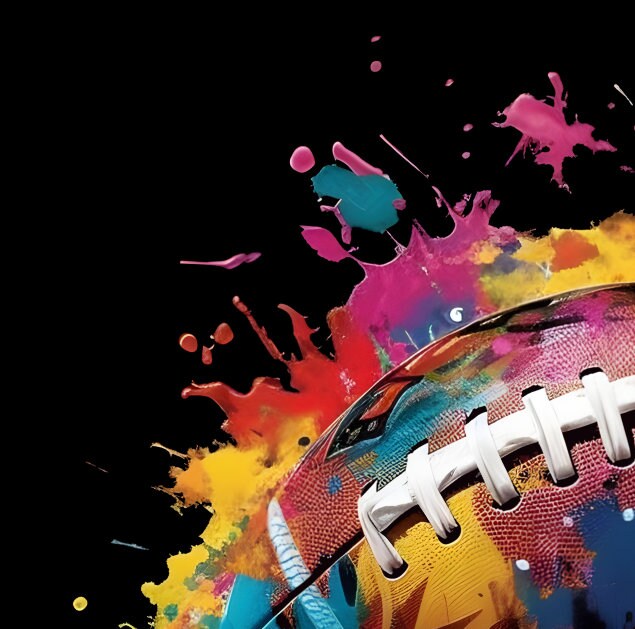 Graffiti Splash NFL Ball, Transparent PNG, Colorful NFL Ball, Artful ...