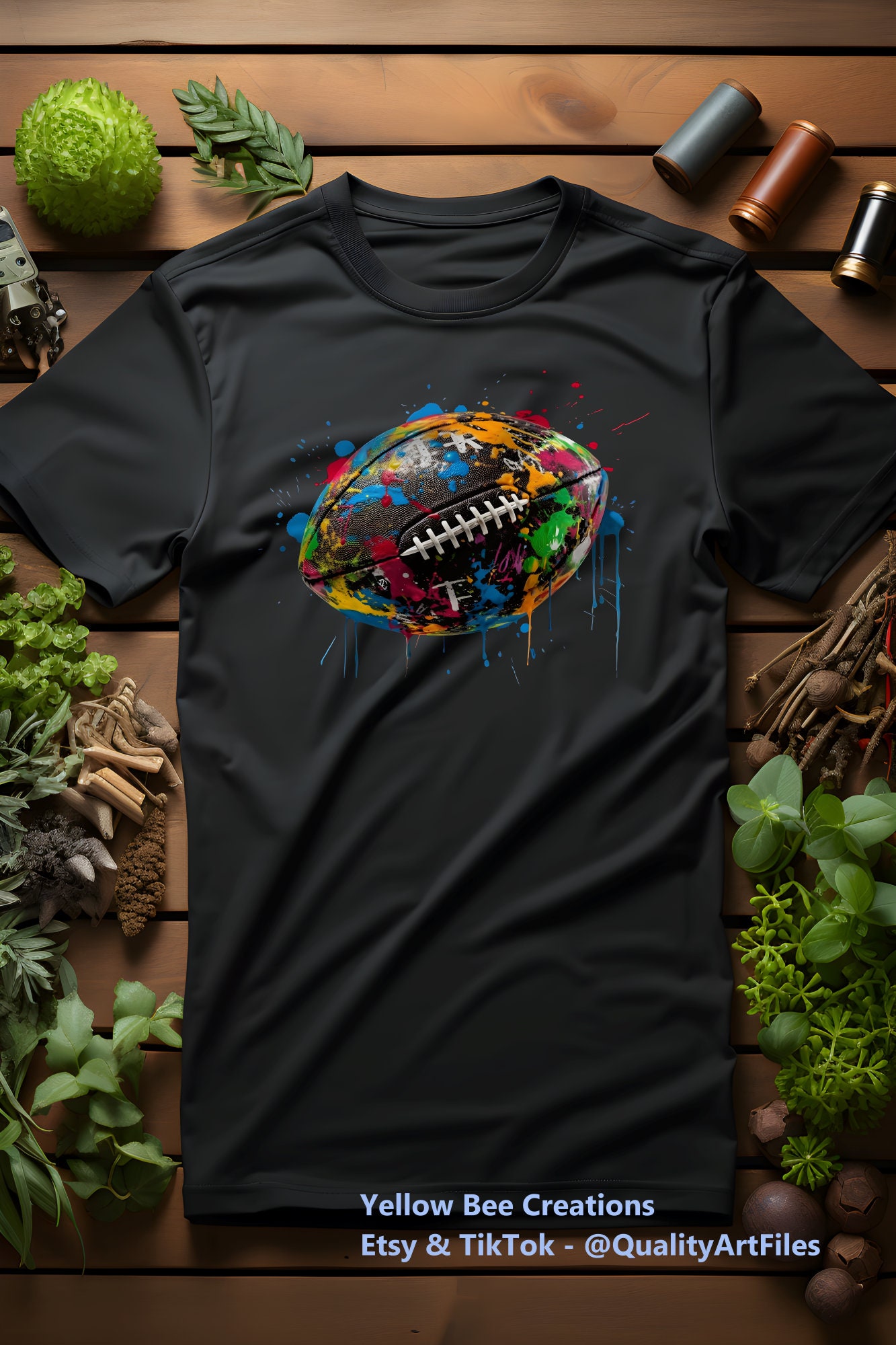 Graffiti Splash NFL Ball Transparent PNG Colorful Football - Etsy