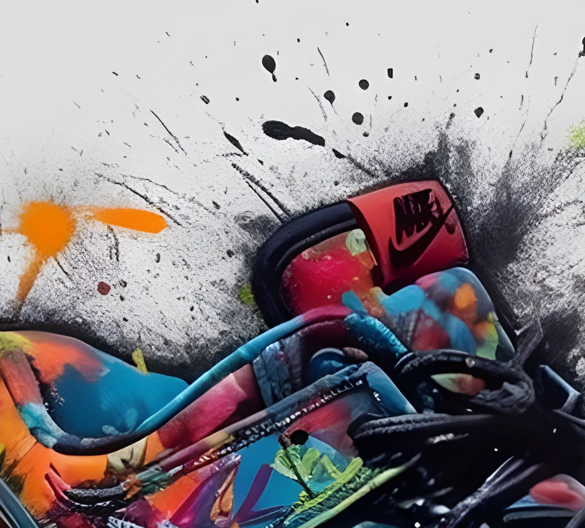 Splash Shoe Art, Colorful Shoe, Digital Download, Transparent Image ...