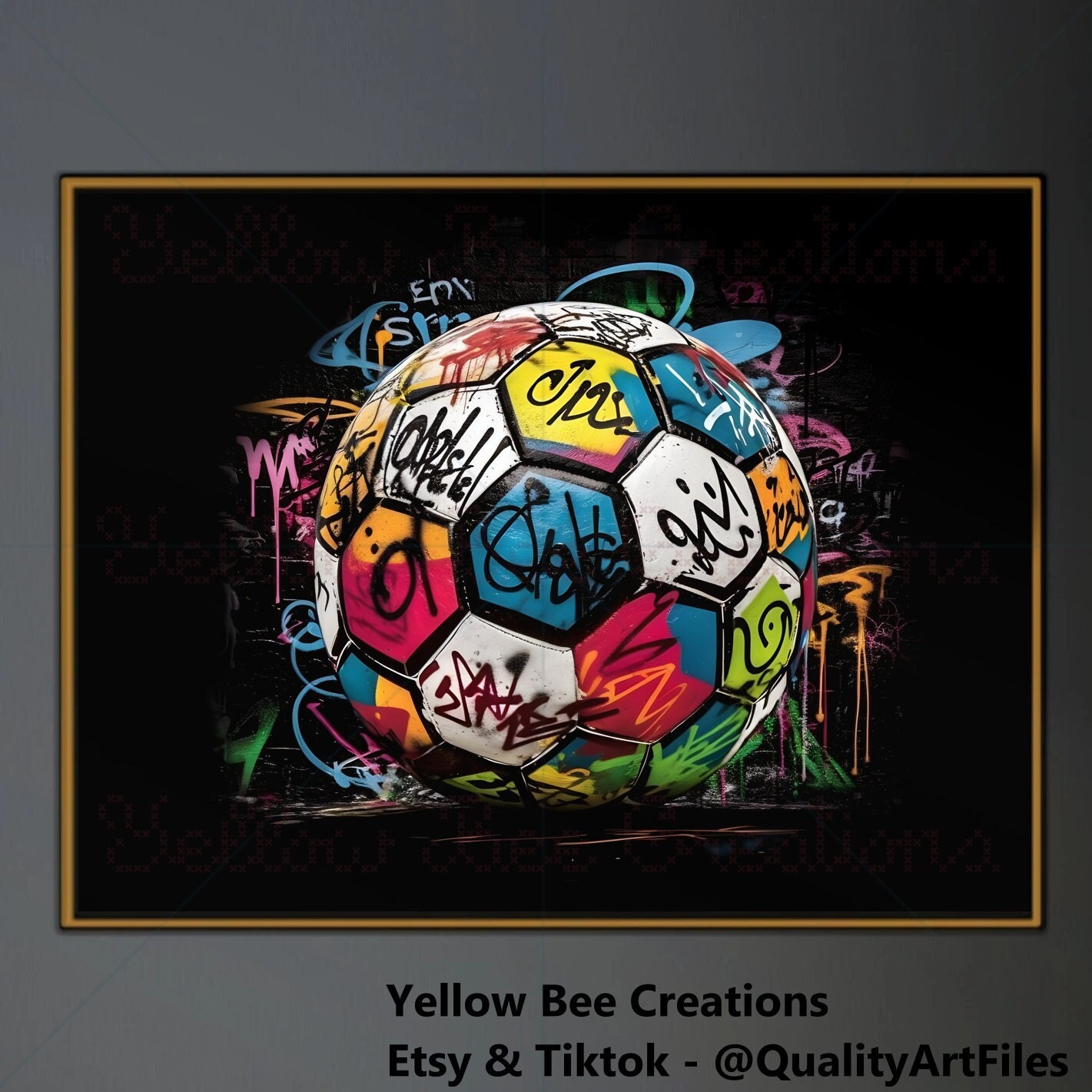 Graffiti Splash Soccer Ball, Transparent PNG, Colorful Soccer Ball ...