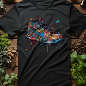 Splash Shoe Art, Colorful Shoe, Digital Download, Transparent Image ...