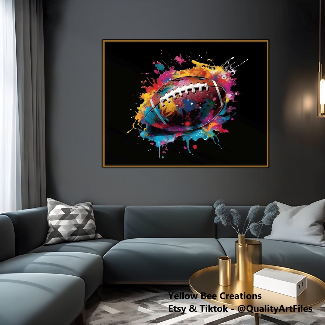 Graffiti Splash NFL Ball, Transparent PNG, Colorful NFL Ball, Artful ...