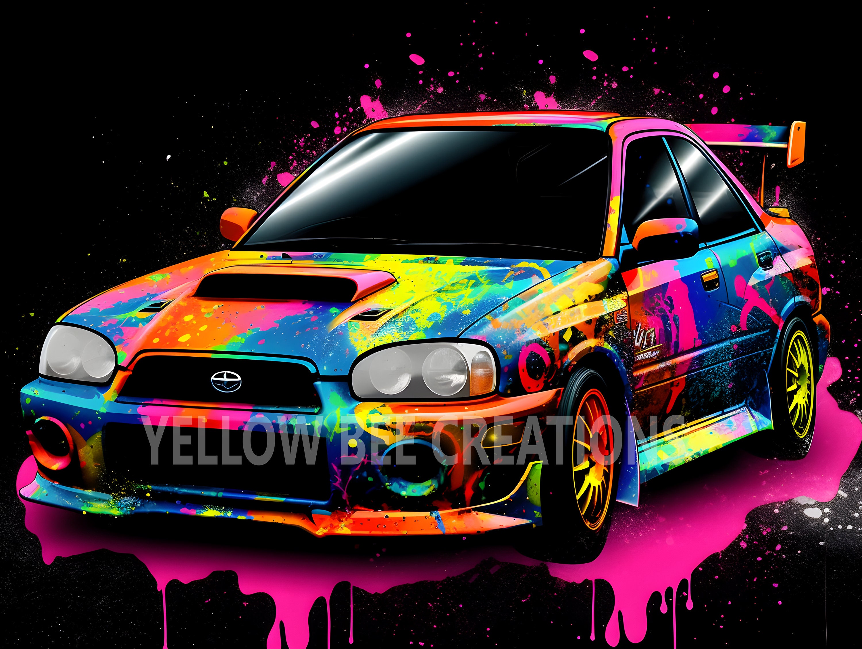 Splash Car Art, Subaru WRX, Transparent PNG, Digital Download, Digital ...