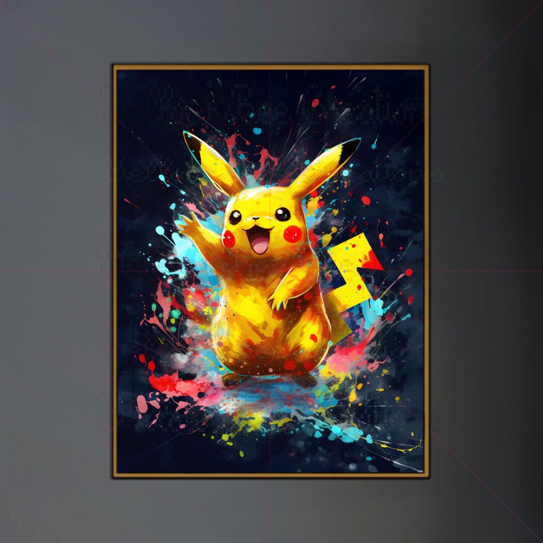 Splash Pikachu Fan Art, Transparent PNG, Colorful, Digital Download ...