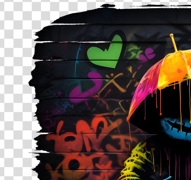 Graffiti Splash Dark Art, Nightmare Art, Transparent PNG, Colorful Dark ...