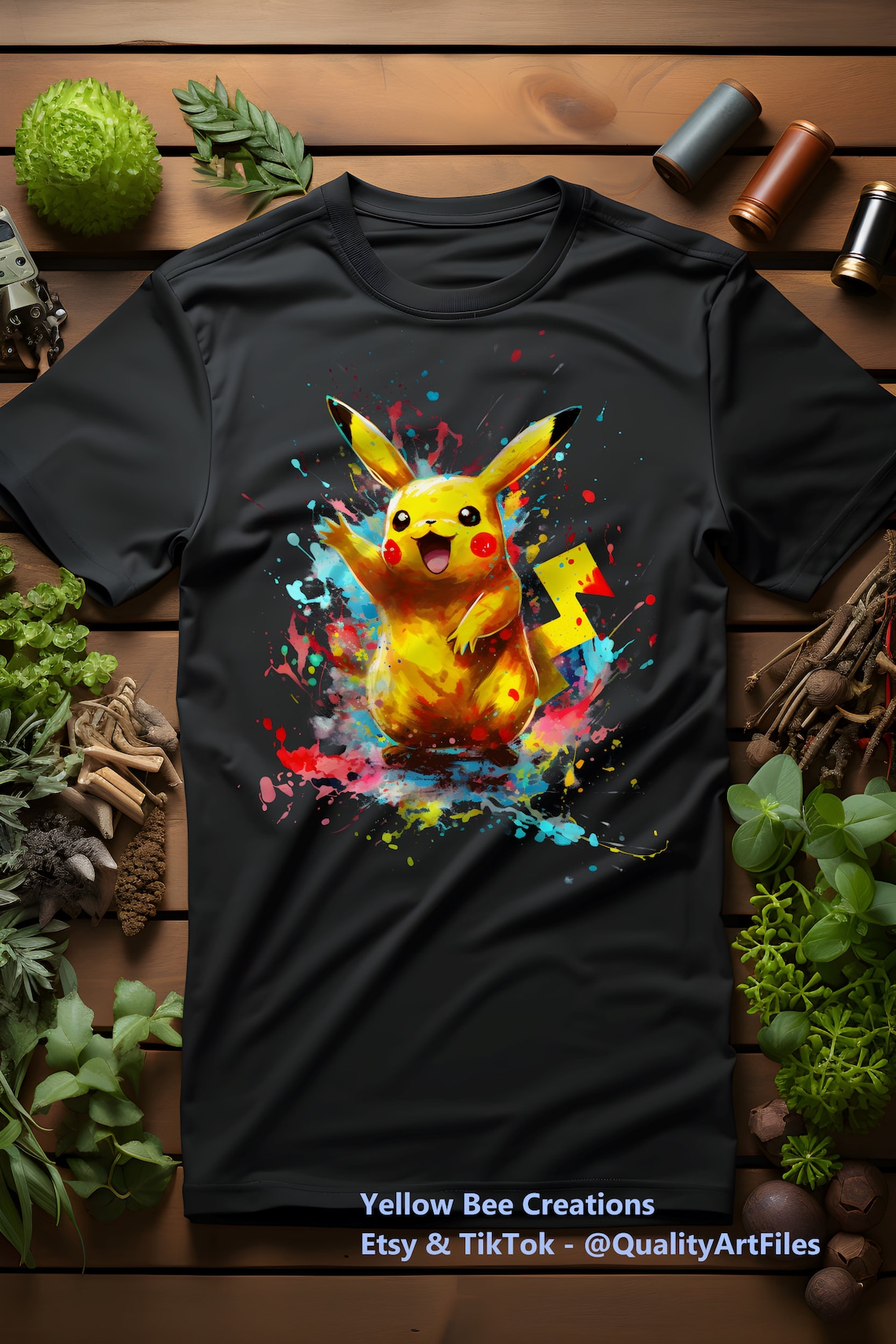 Splash Pikachu Fan Art, Transparent PNG, Colorful, Digital Download ...