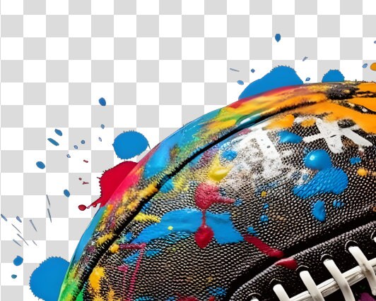 Graffiti Splash NFL Ball, Transparent PNG, Colorful Football, Artful ...