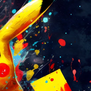 Splash Pikachu Fan Art, Transparent PNG, Colorful, Digital Download ...