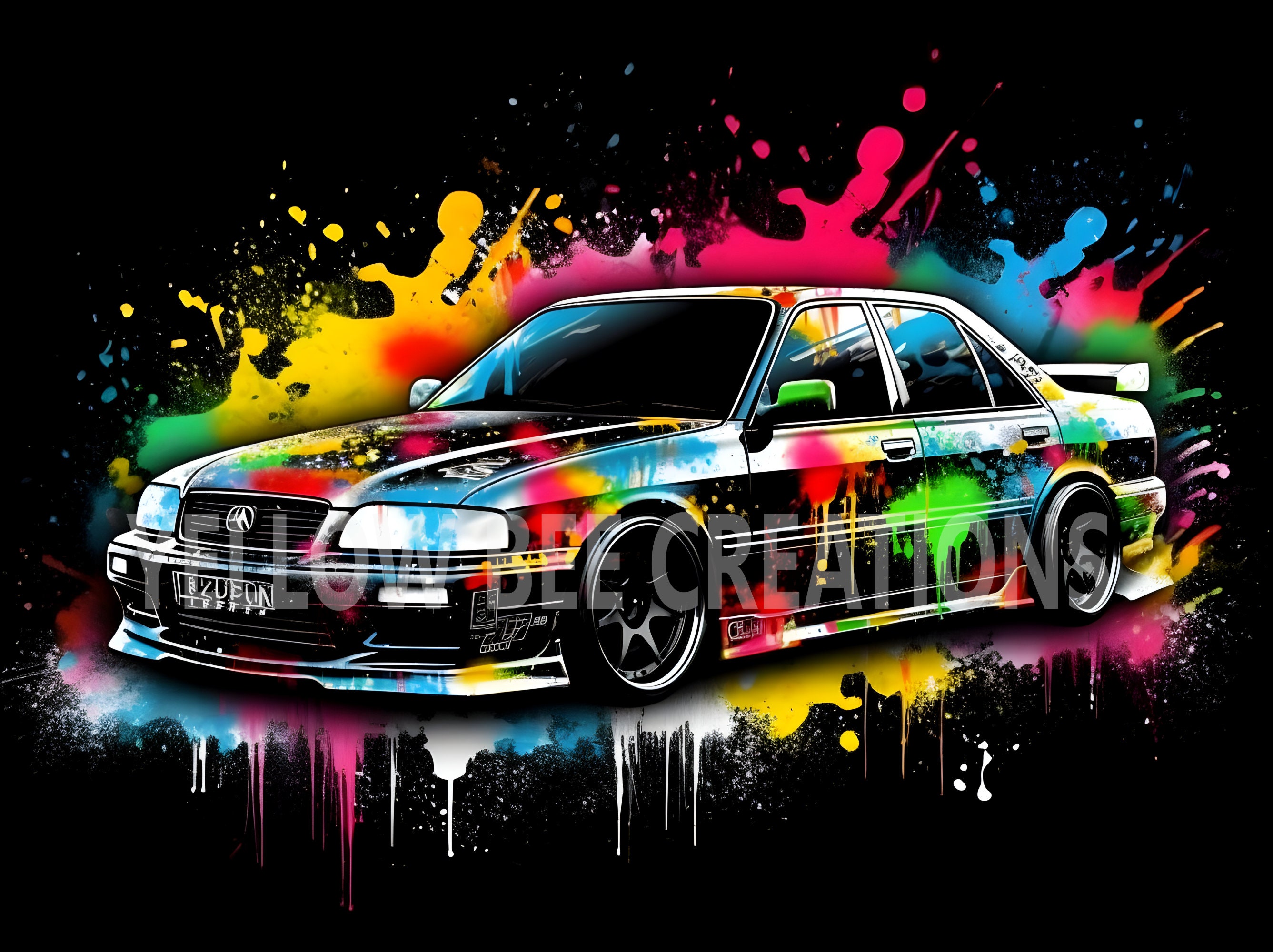 Splash Car Art, Toyota Chaser JZX100, Transparent Files, Digital Car ...