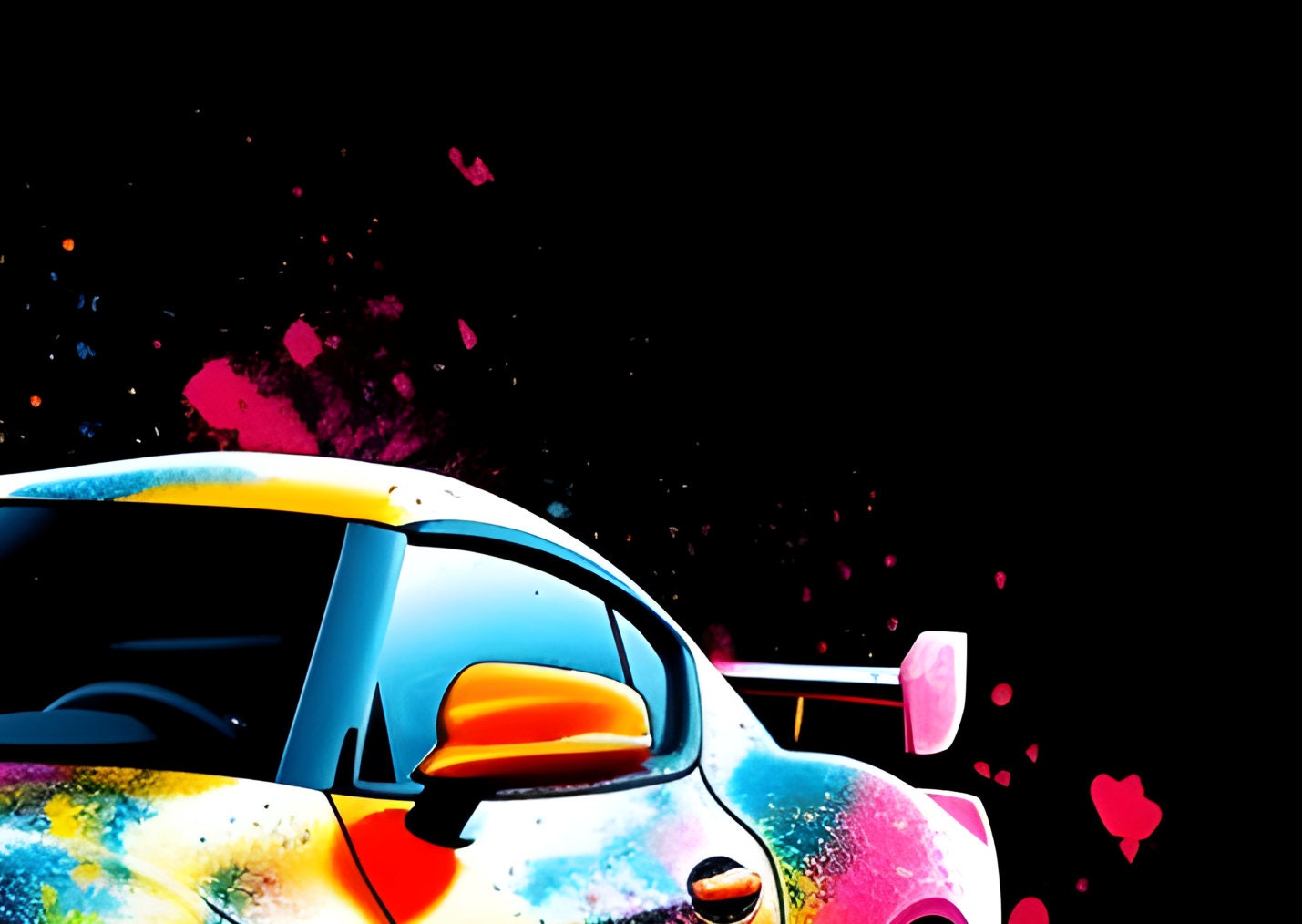 Splash Car Art, Toyota Supra Mk, Digital Download, Digital Art Print ...