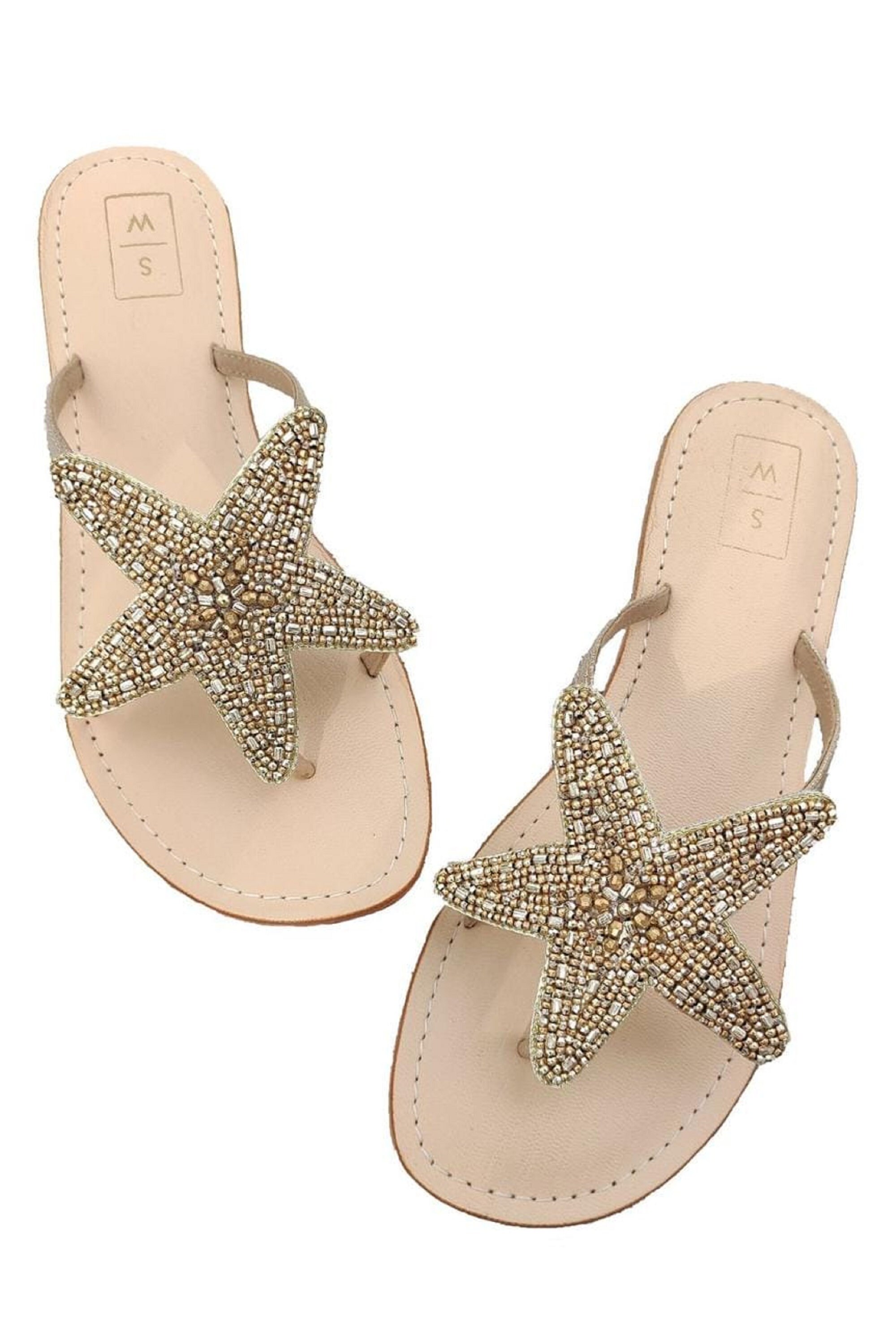 Gold Starfish Sandals