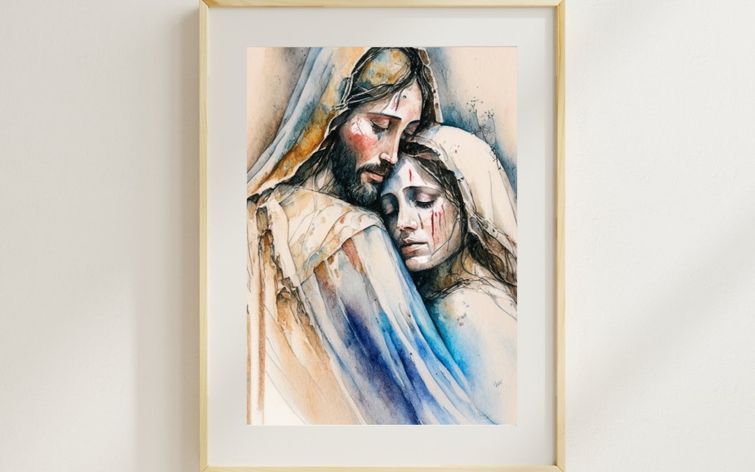 Virgin Mary Jesus Mother Mary Art Print Virgin Mary And Jesus Wall