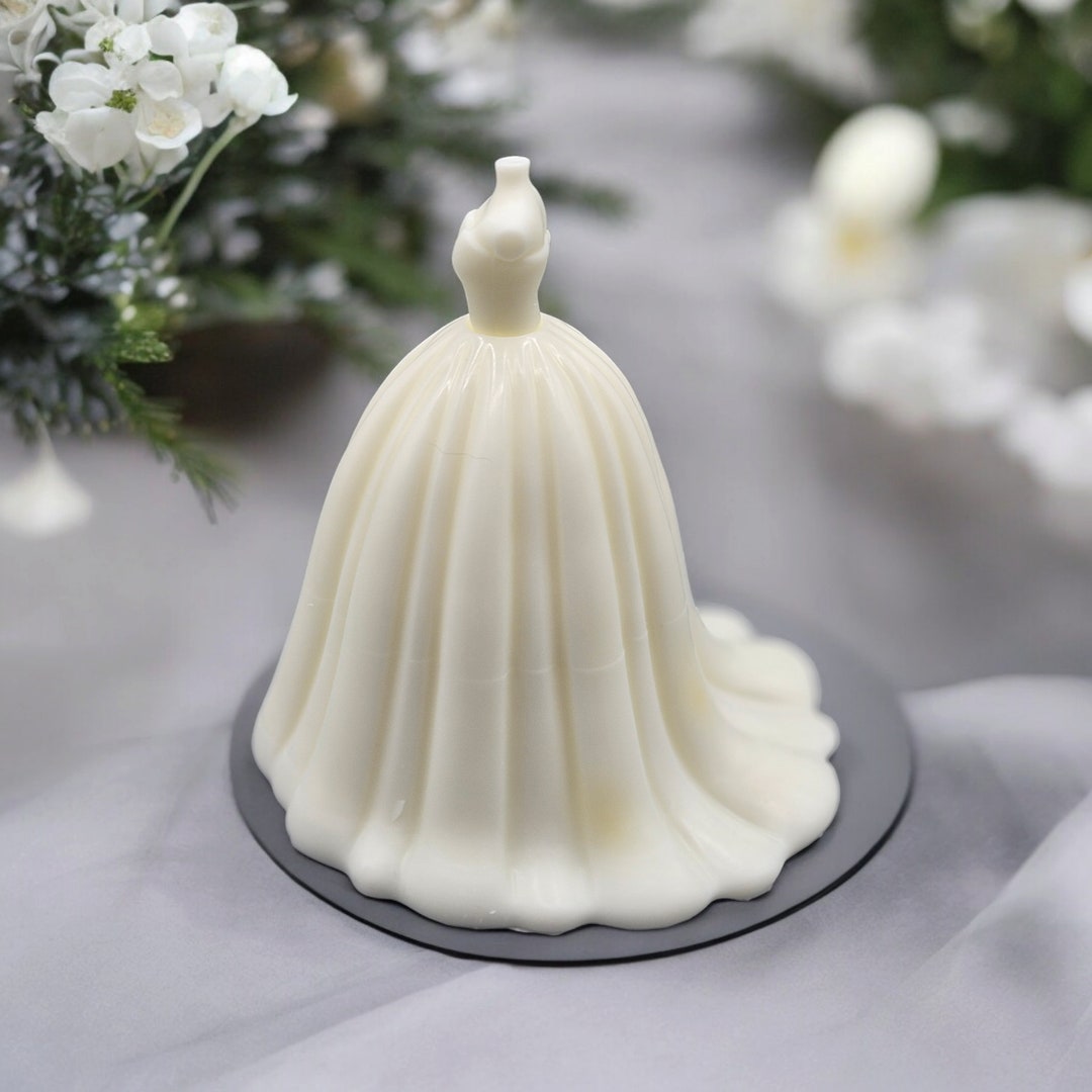 Elegant Wedding Ball Gown Candle: Personalized Bridal Shower ...