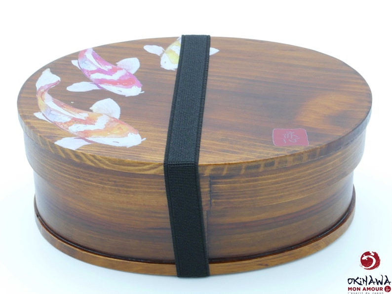 Japanese Cedar Wood Bento Box Depicting 3 Koi Carp - Etsy
